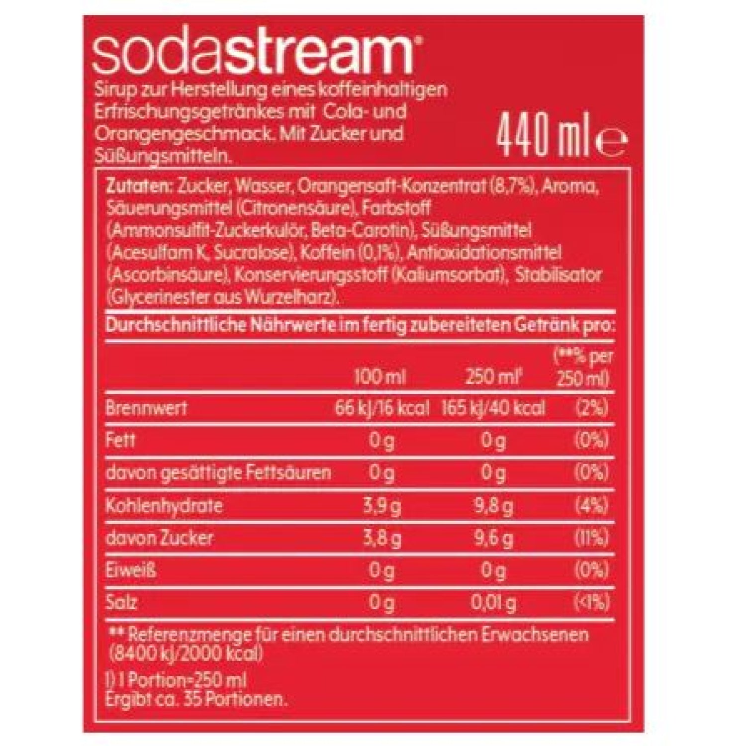 SodaStream Cola + Orange Sirup 440ml – sodawelt